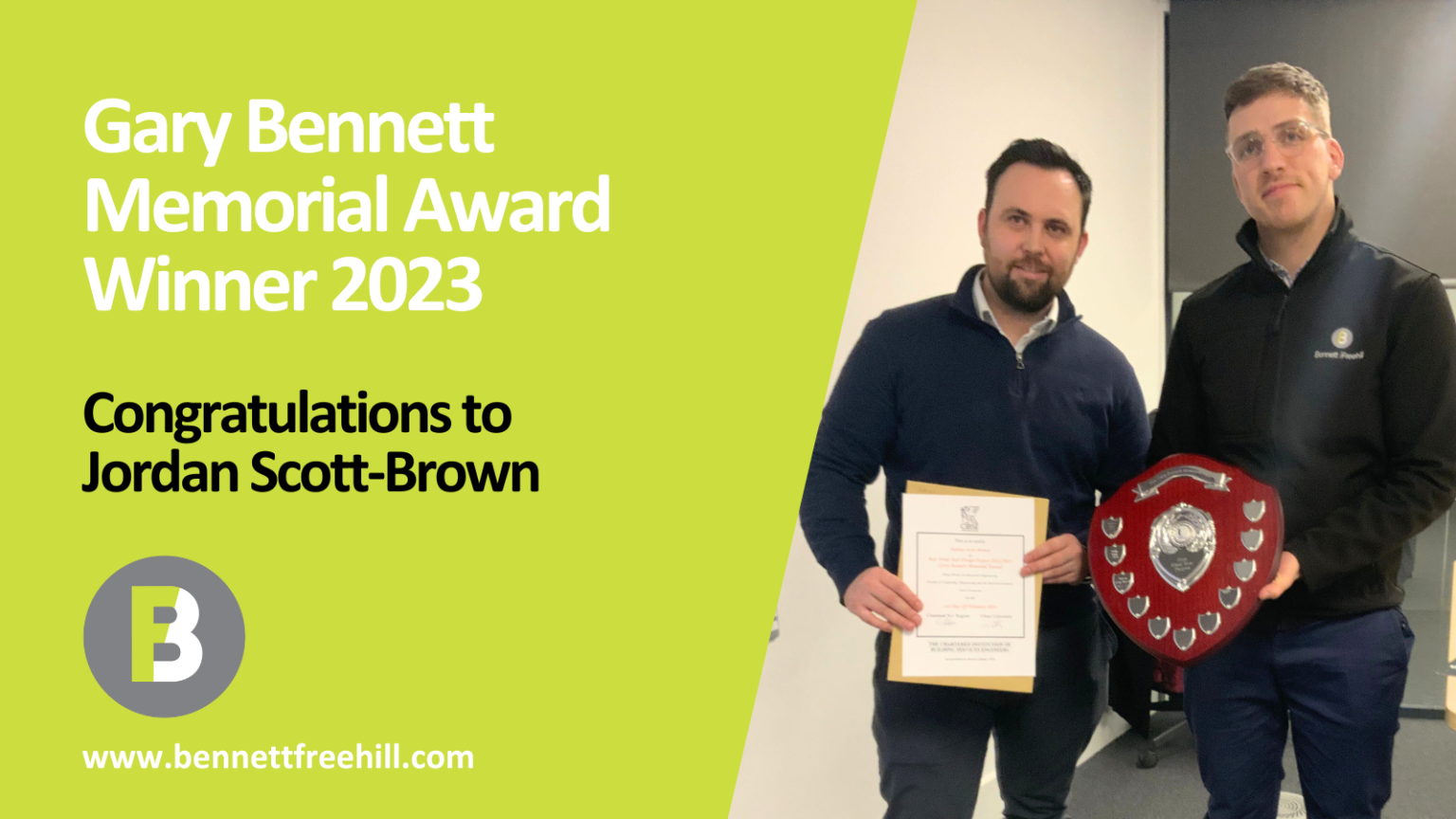 Gary Bennett Memorial Award Winner 2023 | Bennett Freehill